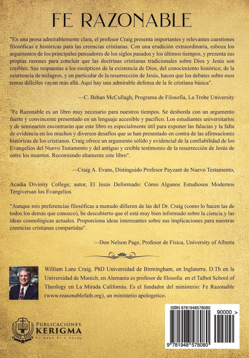 Fe Razonable, William Lane Craig -Apologética Español